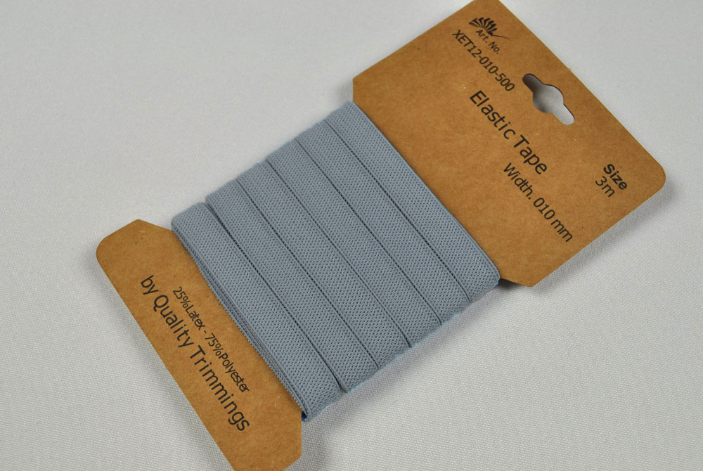 Elastik-Band - 3 m - Uni Silber | preiswerte Stoffe